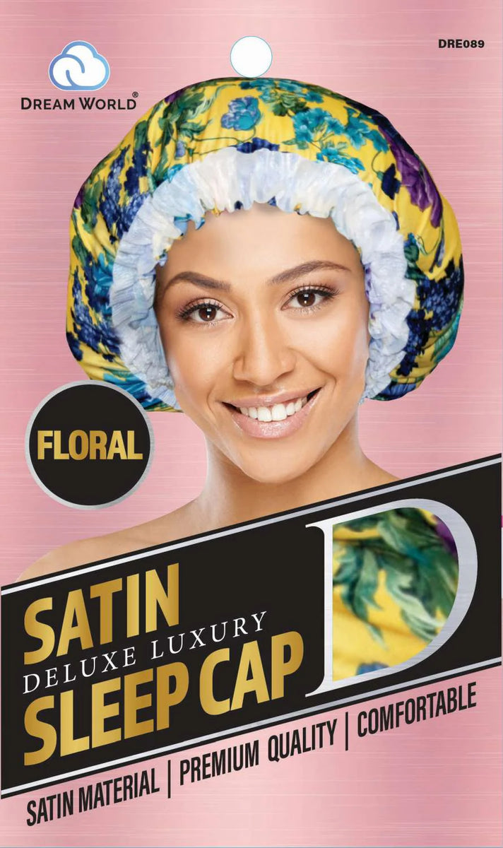 DREAM W-SLEEP CAP FLORAL SATIN ASST (DRE089) – Beauty and Company Online