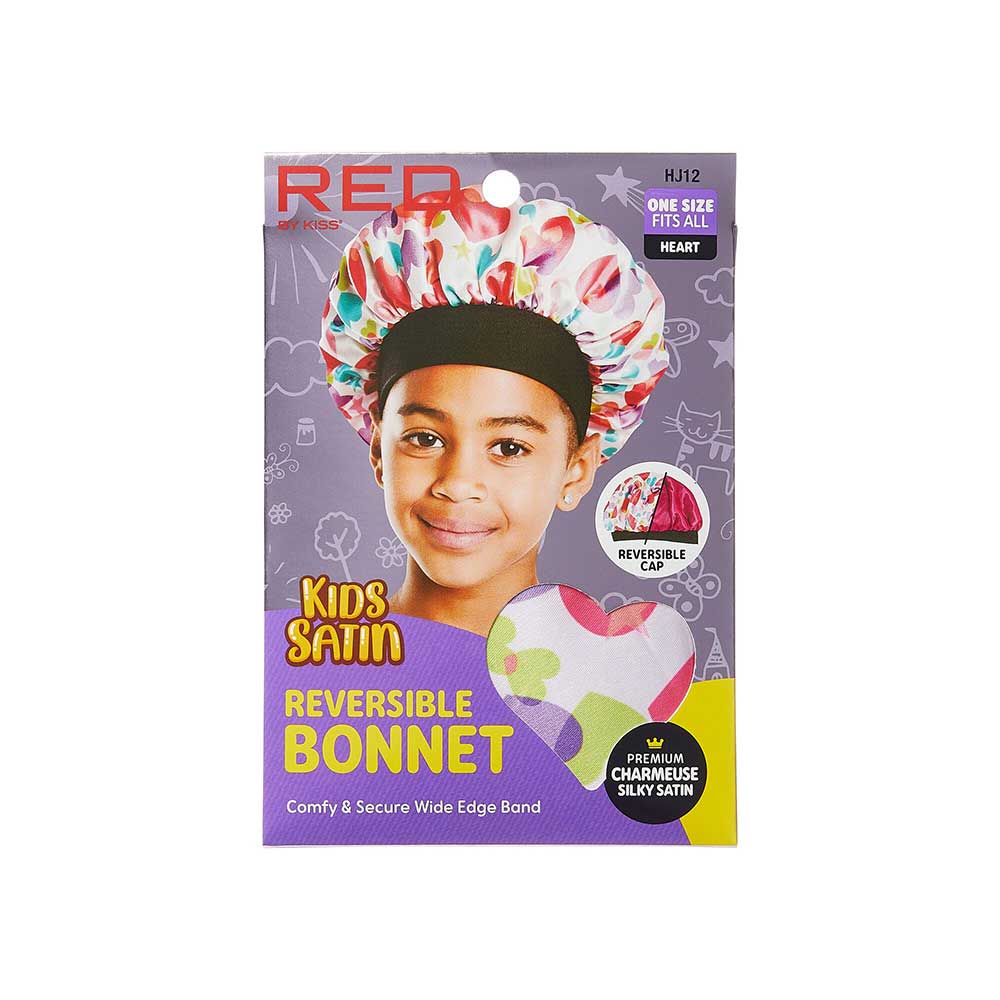 RED Kids Satin Bonnet DoubleWear Heart (HJ12) – Beauty and Company Online