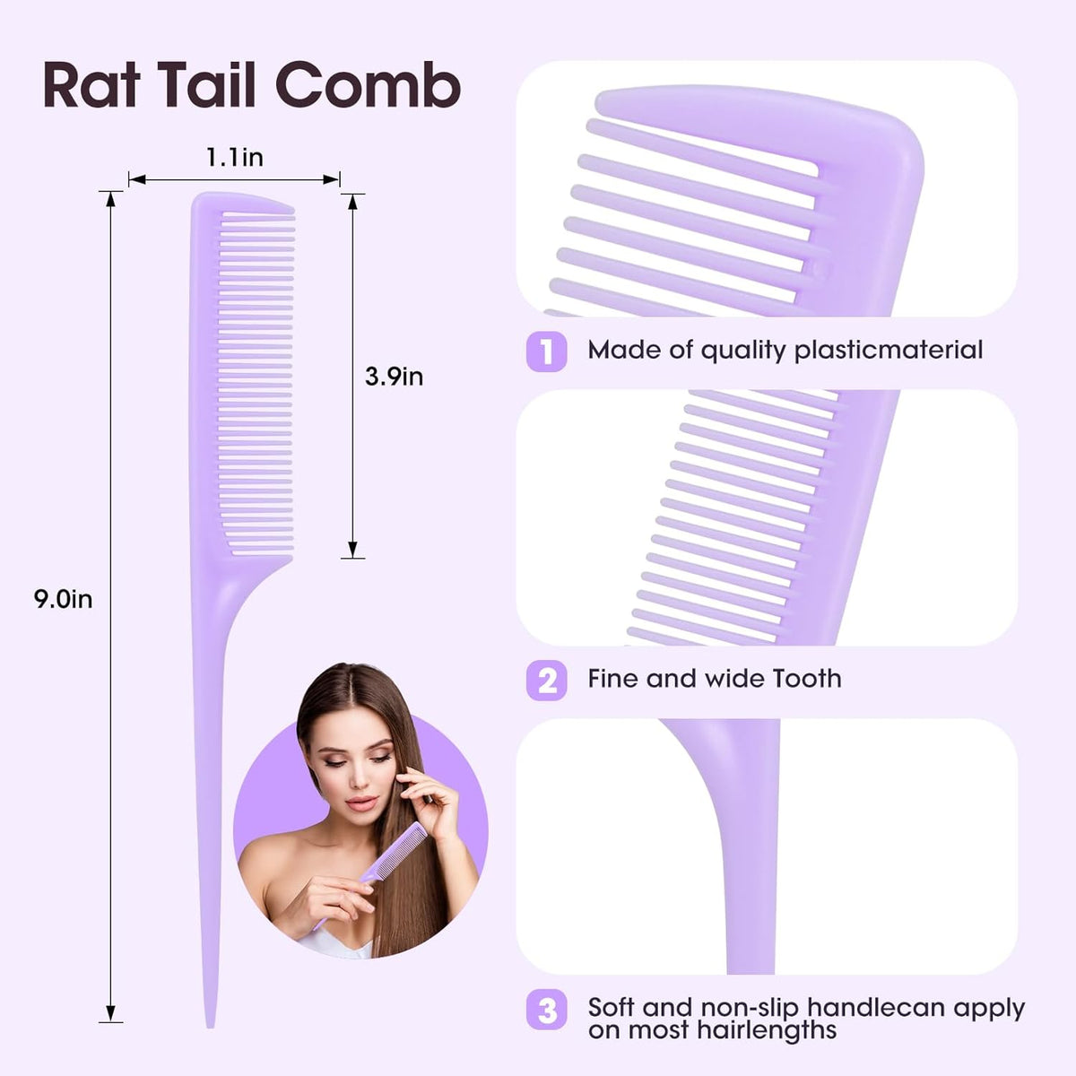 Rat Tail comb – Beauty and Company Online