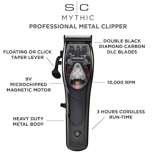 GAMMA STYLECRAFT CLIPPER MYTHIC BLACK CLIPPER – Beauty and Company Online