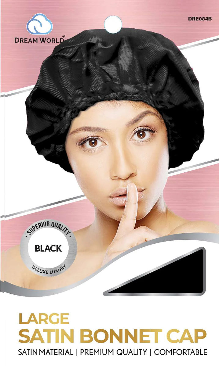 DREAM W-BONNET CAP [L] SATIN BLACK (DRE084B) – Beauty and Company Online