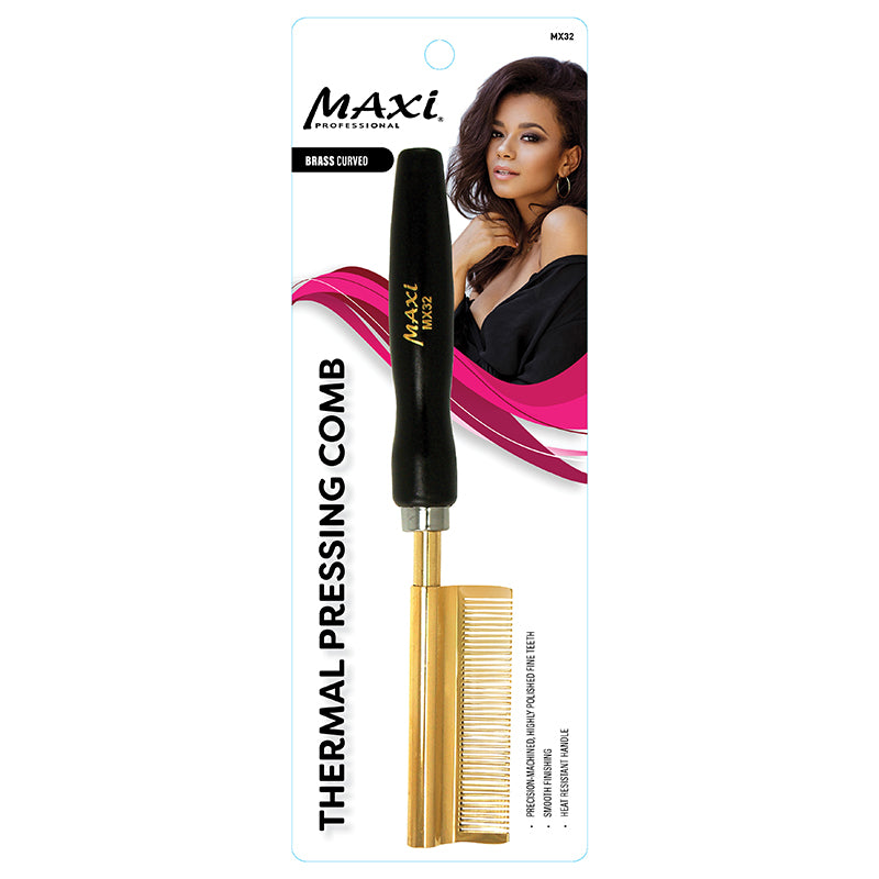 MX32 MAXI PRESSING COMB BRASS CURVED – Beauty and Company Online
