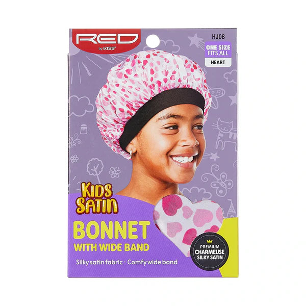 RED Kids Satin Bonnet - Heart (HJ08) – Beauty and Company Online